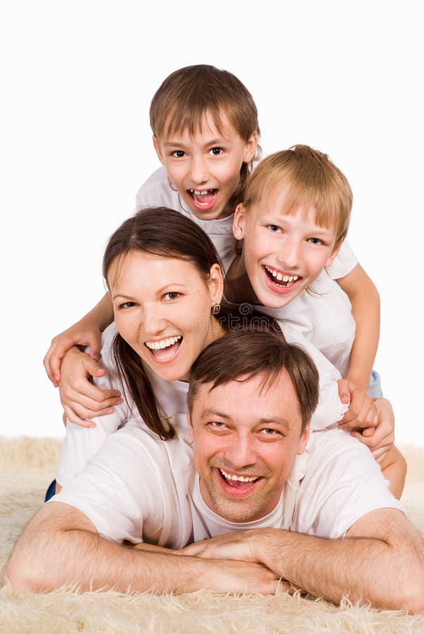Pretty family portrait stock image. Image of lifestyle - 20610175
