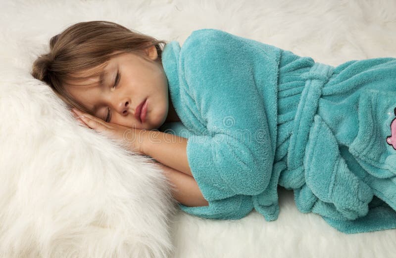 Pretty Female Child Sleeping Stock Image - Image of fuzzzy, child: 16769823
