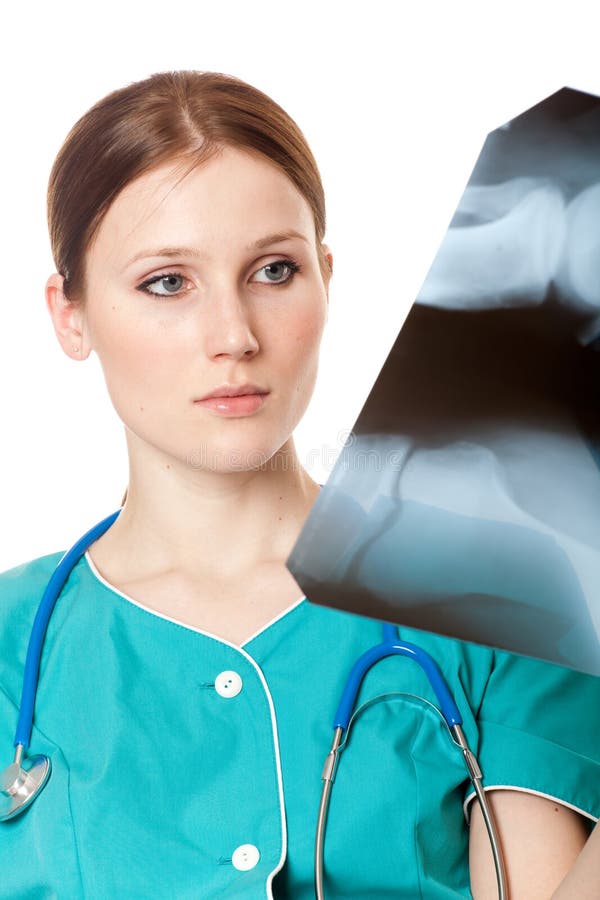 Pretty female doctor stock photo. Image of radiology - 13828050