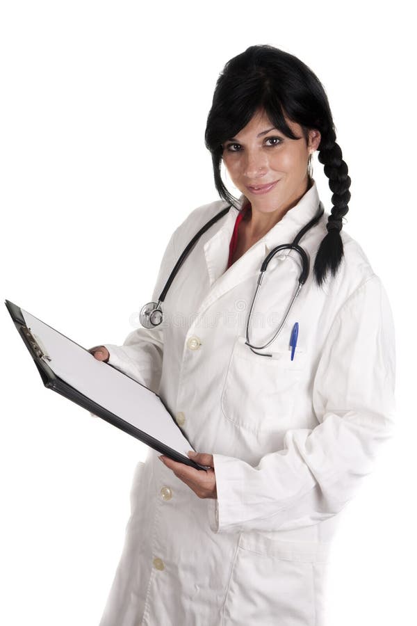 Pretty female doctor stock photo. Image of woman, white - 41637774