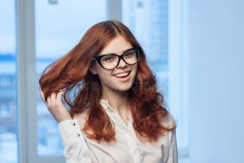 Pretty Female Manager in Professional Office Work Stock Image - Image ...