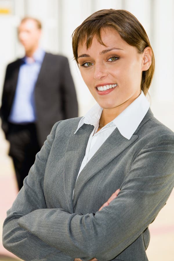 Pretty Female Office Worker Stock Photo - Image of businesspeople ...