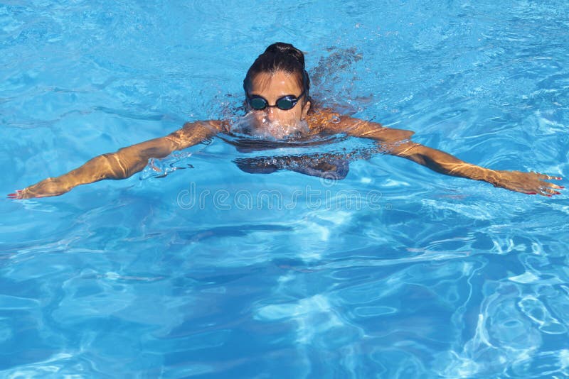 Pretty female swimmer stock image. Image of poolside - 26299399