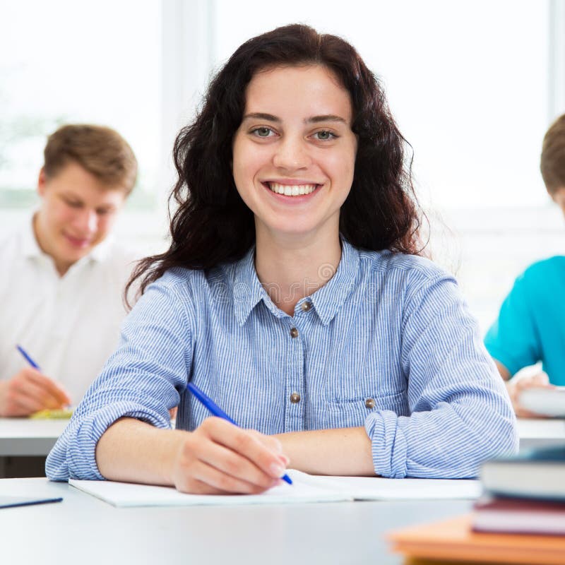 Pretty Female University Student Portrait Stock Photo - Image of higher ...