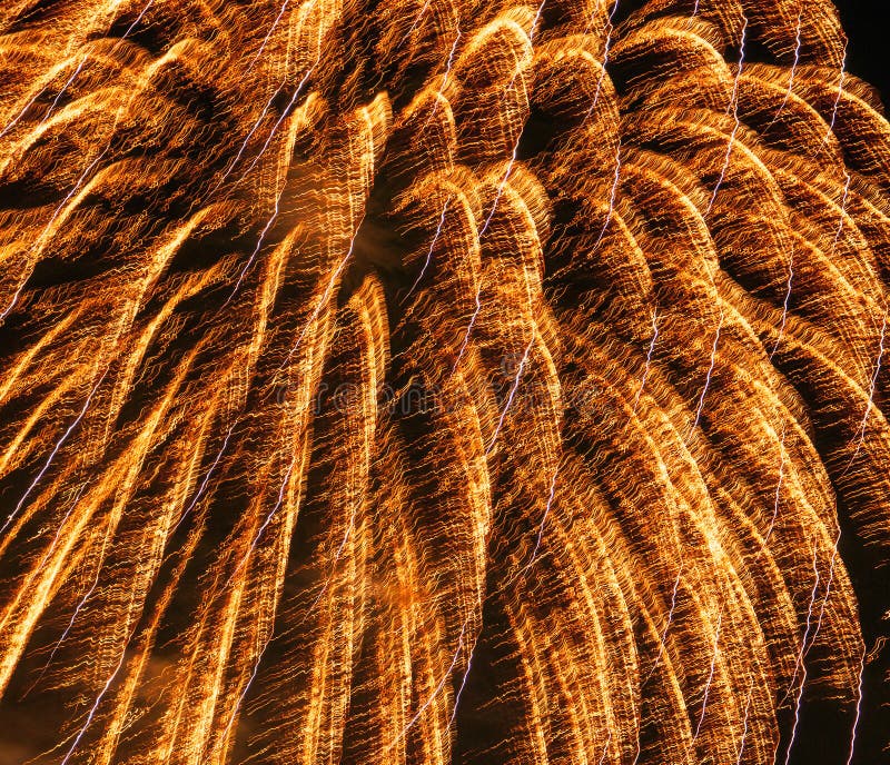 Pretty Fireworks in the Night Time Sky. Stock Image - Image of painting ...