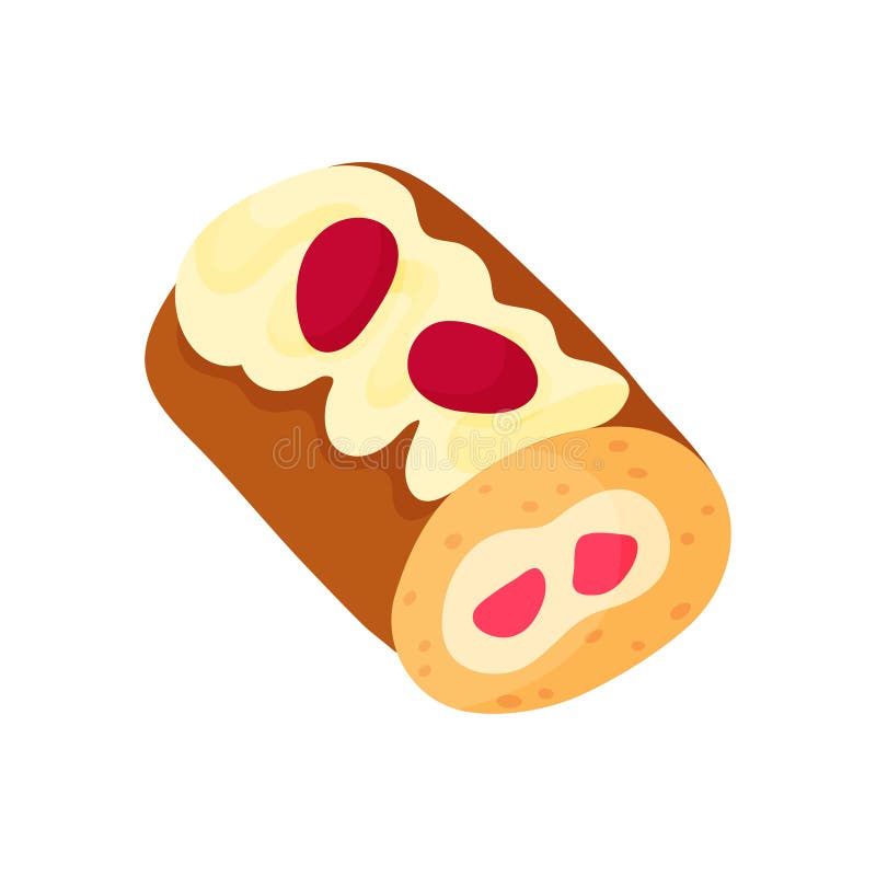 Pretty Flat Cake. Design Sketch Element for Menu Cafe, Restaurant ...