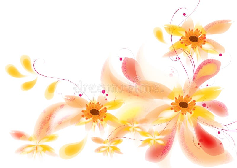 Pretty flowers design: stock illustration. Illustration of card - 24745434
