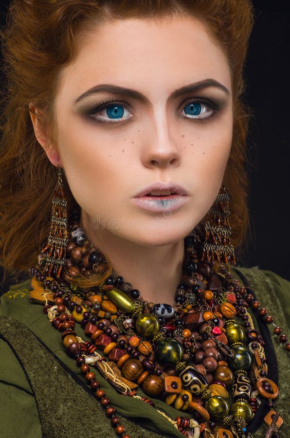 Pretty forest girl stock photo. Image of sylvan, nature - 43876840