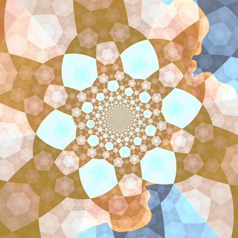 Pretty Fractal Gift Paper stock illustration. Illustration of colored ...