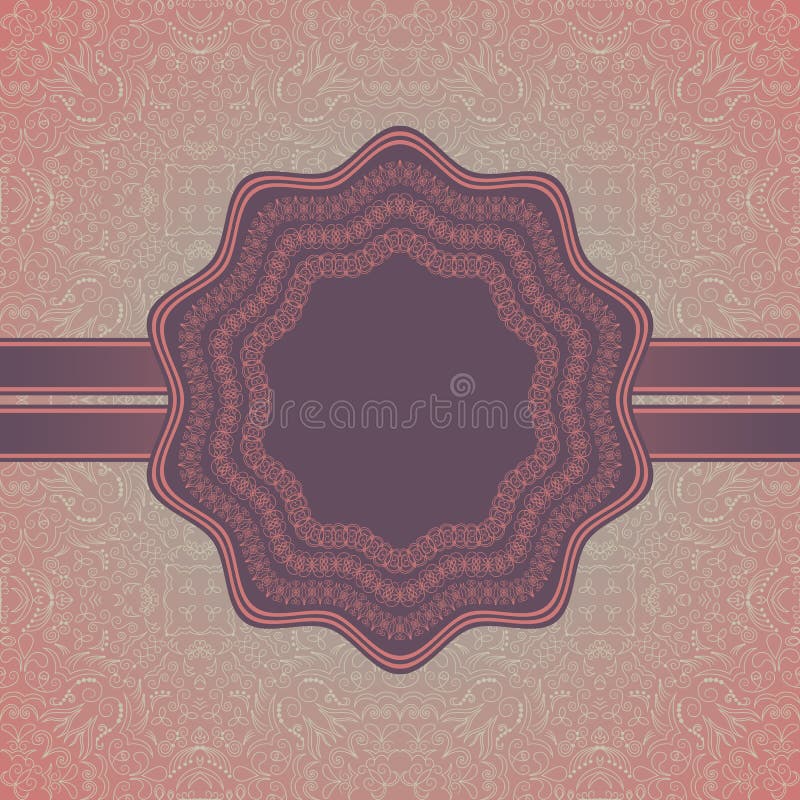 Pretty Frame on Color Lines , Template for Baby Shower or Birthday Card ...