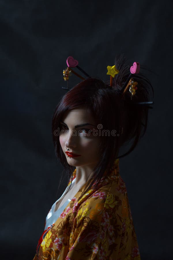 Seductive geisha stock image. Image of charming, fashionable - 125486243