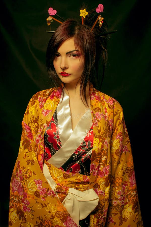 Seductive geisha stock image. Image of charming, fashionable - 125486243