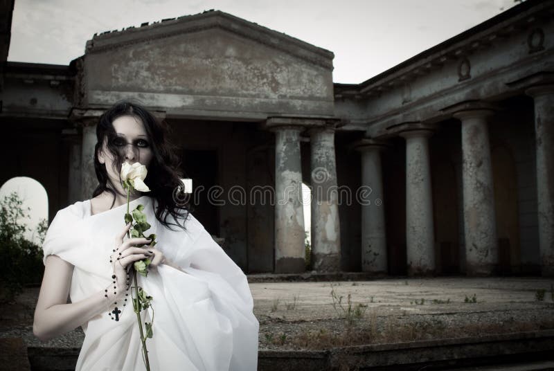 Pretty ghost stock photo. Image of halloween, death, graveyard - 25469998