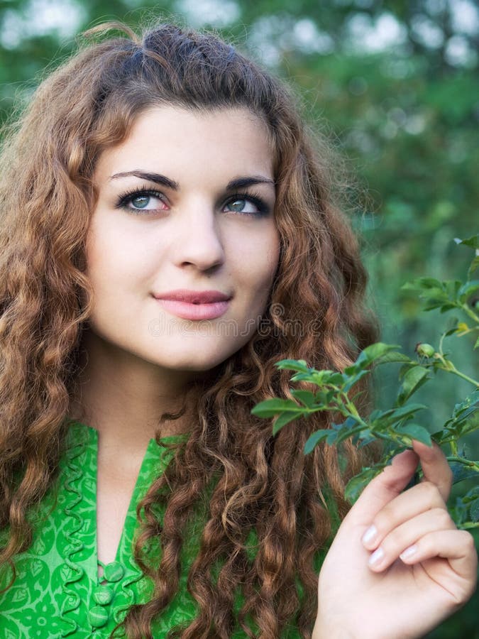 Pretty girl stock photo. Image of emotion, green, field - 10492364