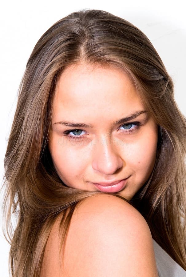 Pretty girl stock photo. Image of caucasian, adult, head - 15807070