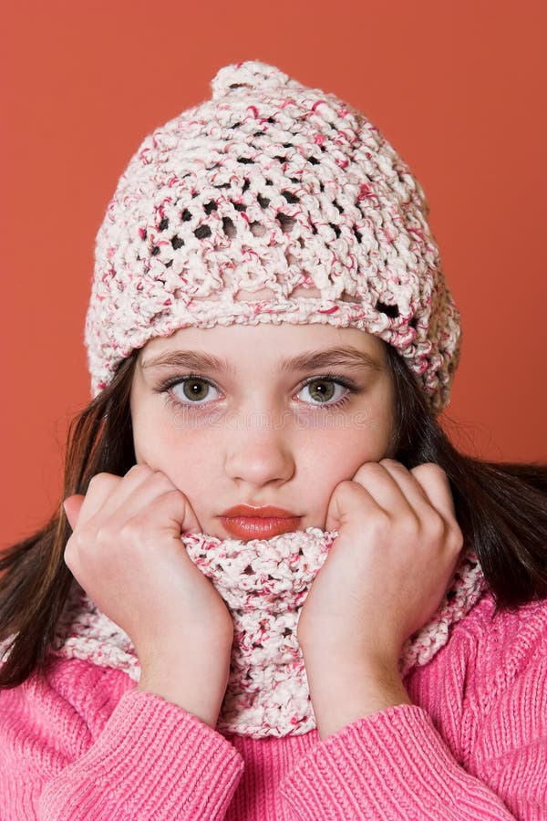 Pretty girl stock image. Image of face, fashion, wool - 2041485