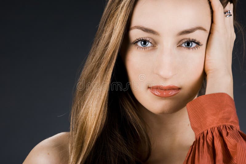 Pretty girl stock photo. Image of head, happy, nice, makeup - 9152346