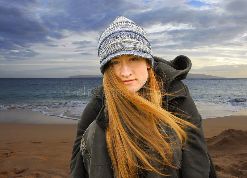 Pretty Girl on Beach stock photo. Image of australia - 14970750
