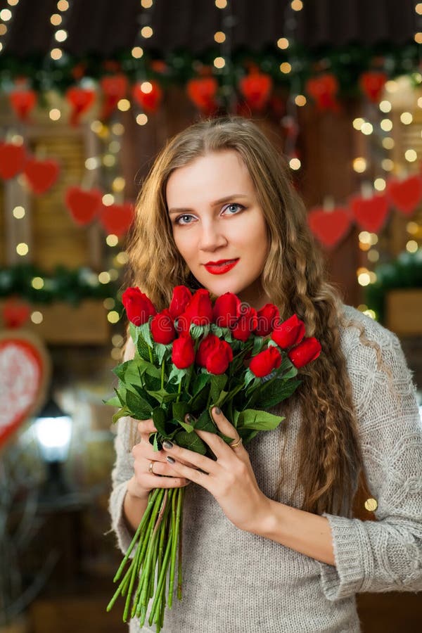 Pretty Girl Celebrate Valentine`s Day Stock Image - Image of affect ... Pretty Girl Celebrate Valentine`s Day Stock Image - Image of affect ...