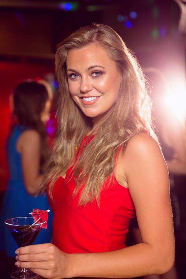 Pretty Girl Drinking a Cocktail Stock Photo - Image of adult, young ...