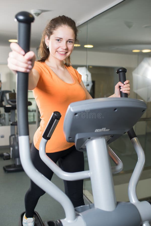 Pretty Girl is Engaged in the Gym Stock Image - Image of fitness, young ...