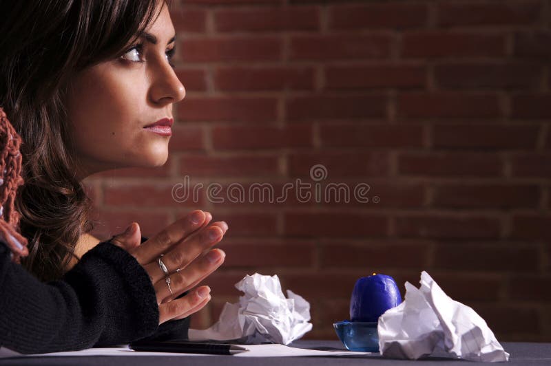 Pretty girl with list stock photo. Image of paper, healthy - 22629410
