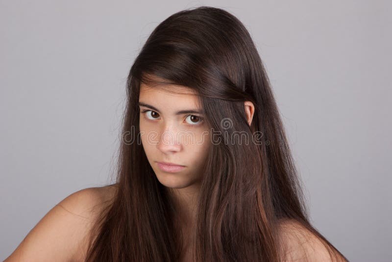 Pretty girl looking angry stock photo. Image of person - 25367010