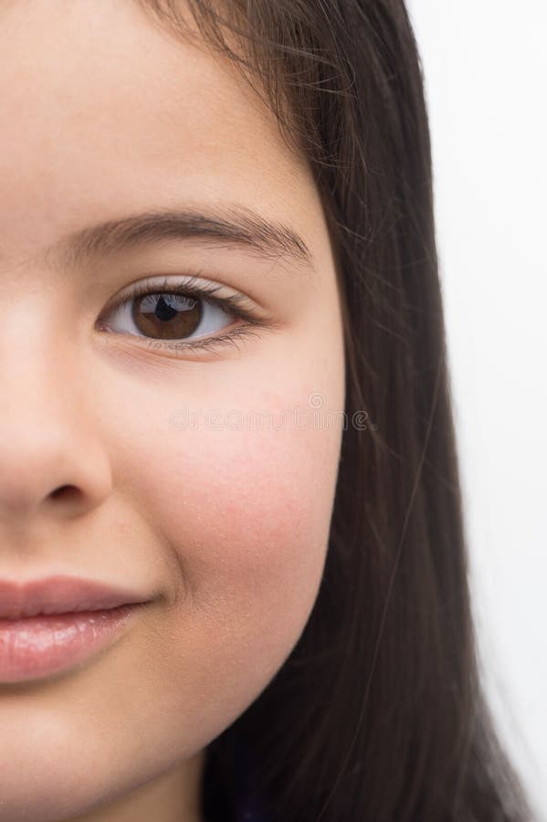 Pretty Girl Looking into Camera. Stock Image - Image of adorable ...