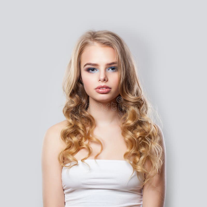 Pretty Girl Looking at Camera, Portrait Stock Image - Image of ...