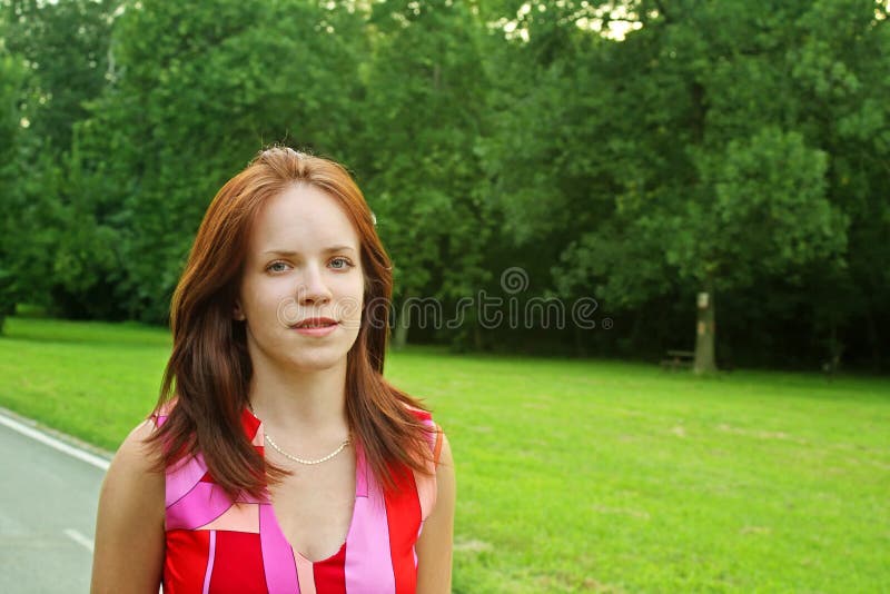 Pretty girl in park stock image. Image of clothes, colored - 11334755