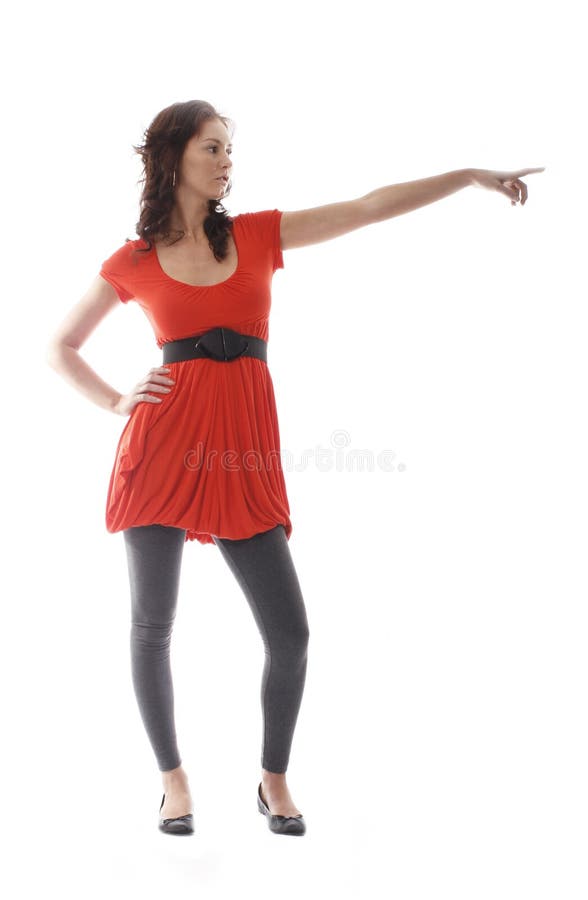Pretty girl pointing stock image. Image of clean, mysterious - 3056879