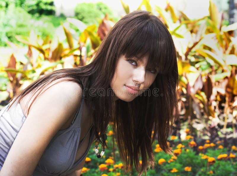 Pretty girl portrait stock photo. Image of green, caucasian - 32819868
