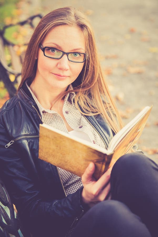 Pretty girl reading stock image. Image of outside, beautiful - 45353679