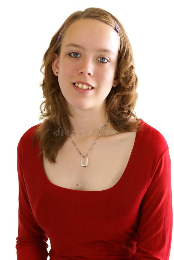 Pretty Girl in Red stock image. Image of young, party - 6791839