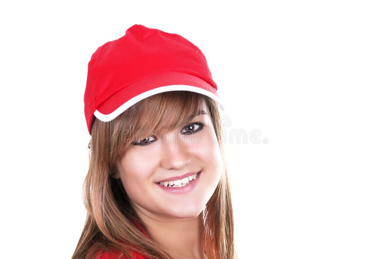 Sport Woman Fitness Smiling Girl with Towel Isolated on White Stock ...