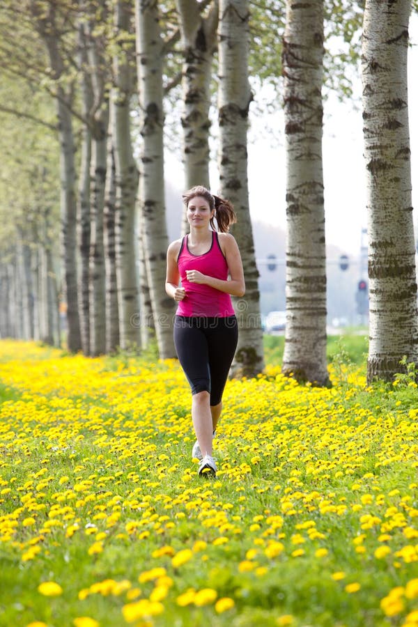 Pretty girl running stock photo. Image of sports, beauty - 19360600