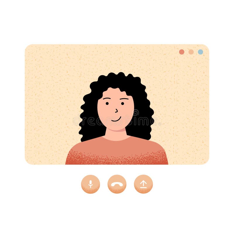 Pretty Girl Talking on Video Call. Video Calls Concept Stock ...