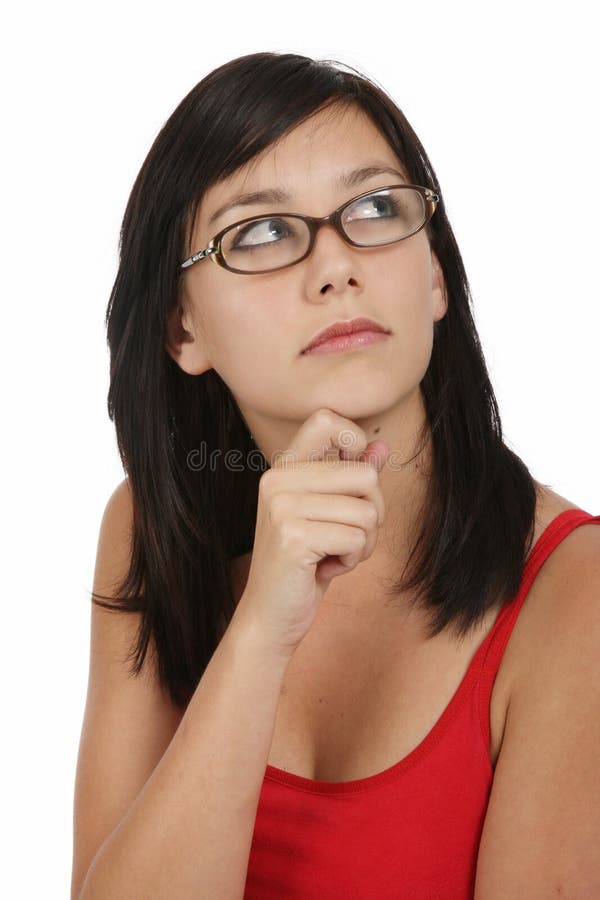 Pretty Girl Thinking stock image. Image of lifestyle - 17418695