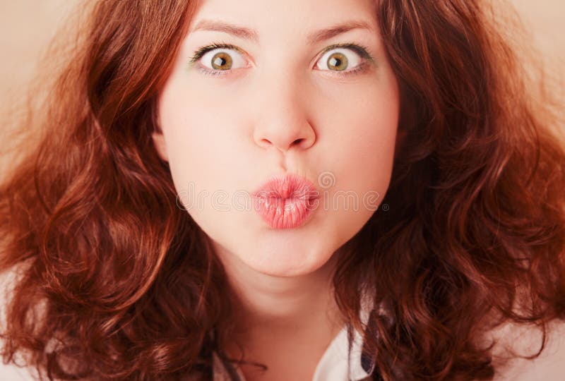 Pretty girl with wide eyes stock image. Image of eyes - 7886553