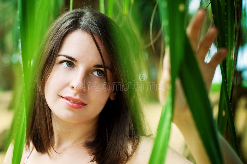 Pretty girl in wild nature stock photo. Image of adult - 18790558