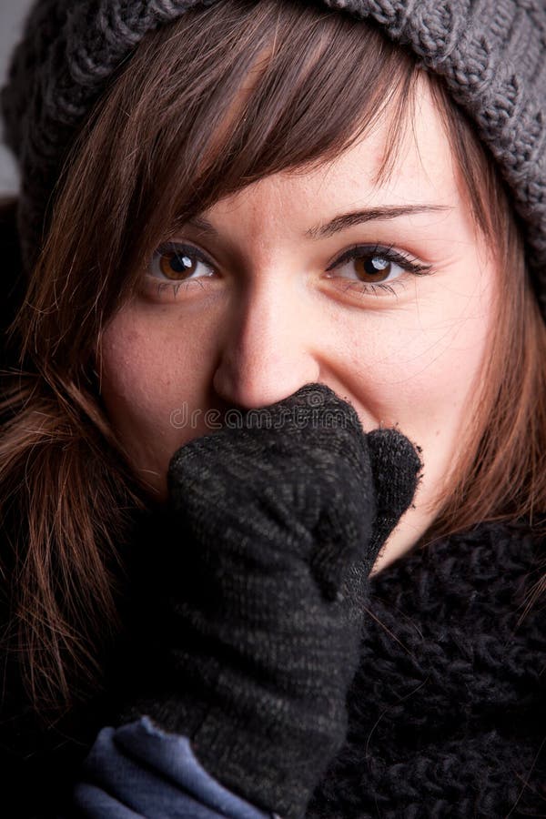 Pretty Girl in Winter Clothes Stock Photo - Image of attractive, eyes ...
