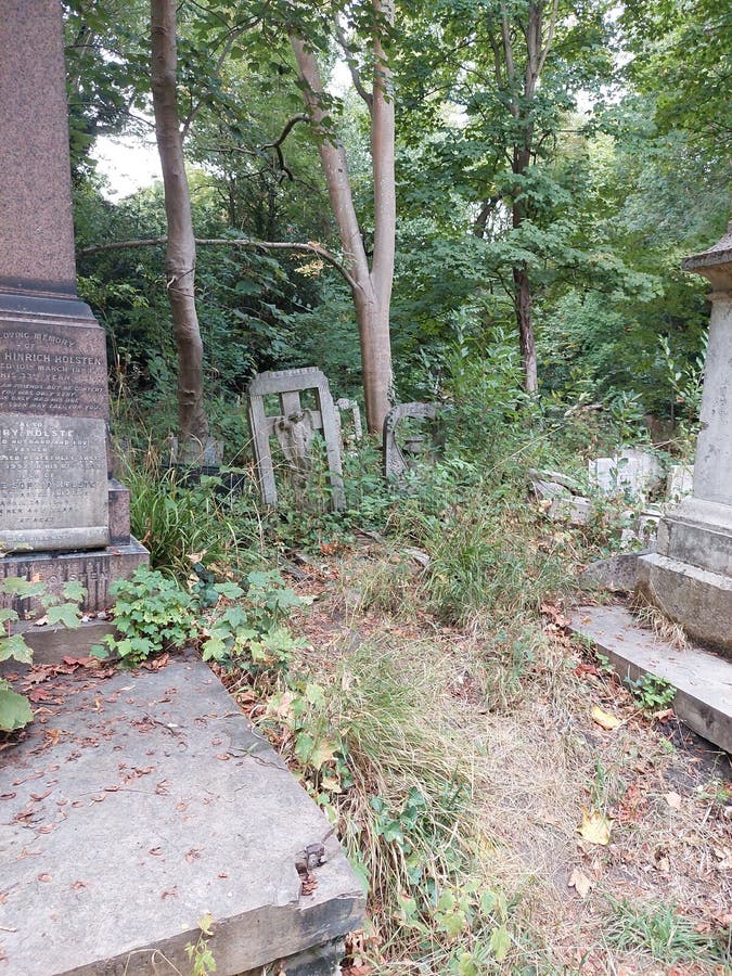 A Pretty Gravestone in Tower Hamlets Cemetery Editorial Stock Image ...