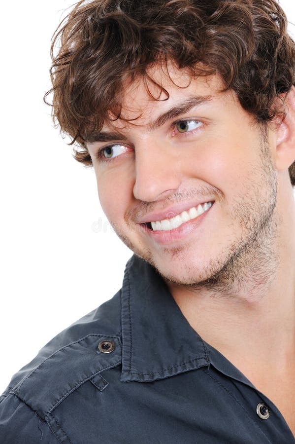 Pretty Guy with Toothy Smile Stock Image - Image of studio, white: 11062393