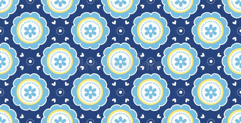 Pretty Hand-Drawn Mandala Seamless Vector Pattern Stock Vector ...