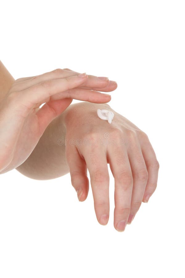 Pretty Hands and Moisturiser Cream Stock Image - Image of creme ...