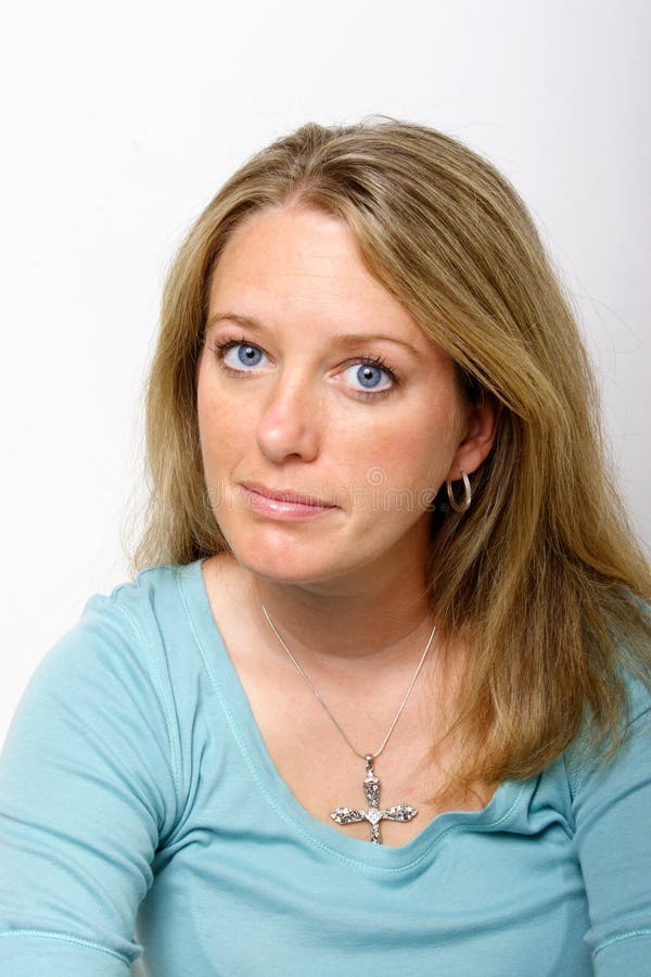 Pretty Lady stock image. Image of blue, hair, head, blond - 2941509