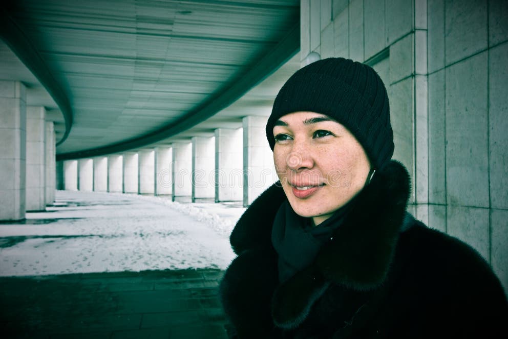 Pretty lady stock image. Image of chilly, warm, perspective - 8963763