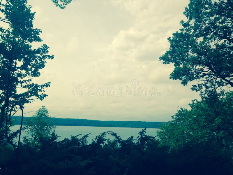Pretty Lake in Fall in Quebec, Canada, on a Very Sunny Day Stock Image ...