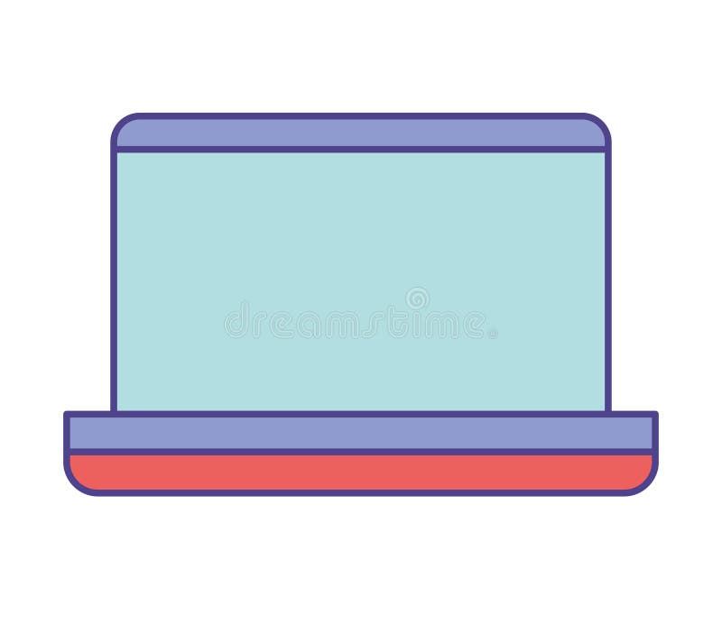 Pretty laptop computer stock illustration. Illustration of screen ...