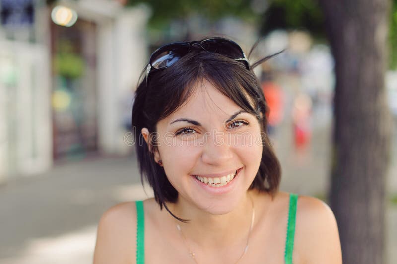 Pretty Laughing Woman stock photo. Image of beautiful - 49411618